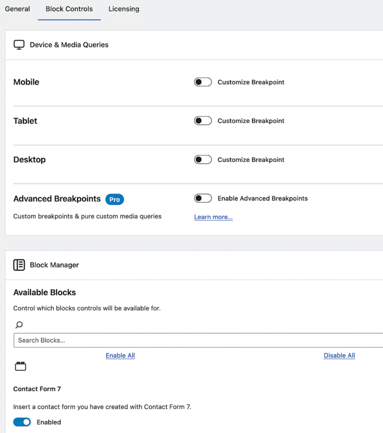 A Quick Tour Of The Plugin Settings Tab - Content Control Plugin