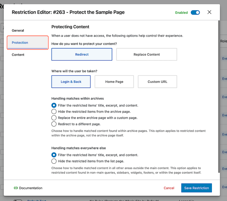 A Quick Start To Your First Global Restriction - Content Control Plugin