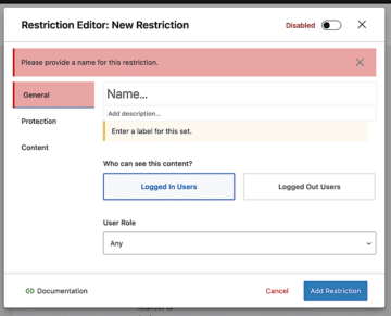 A Quick Start To Your First Global Restriction - Content Control Plugin