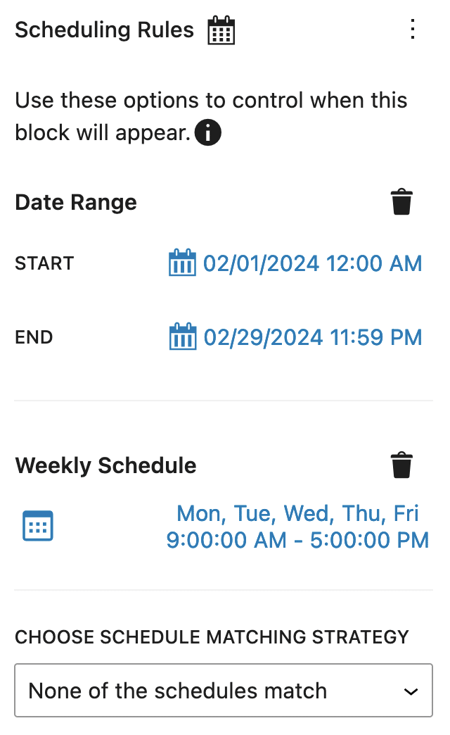 Choosing A Schedule Matching Strategy For Block Controls - Content ...